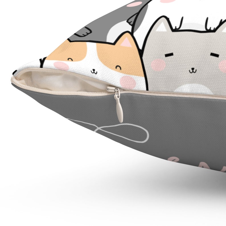 Kawaii Cat Pillow Cute Kawaii Cat Pillow Gift for Cat Mom Cat Decor ...