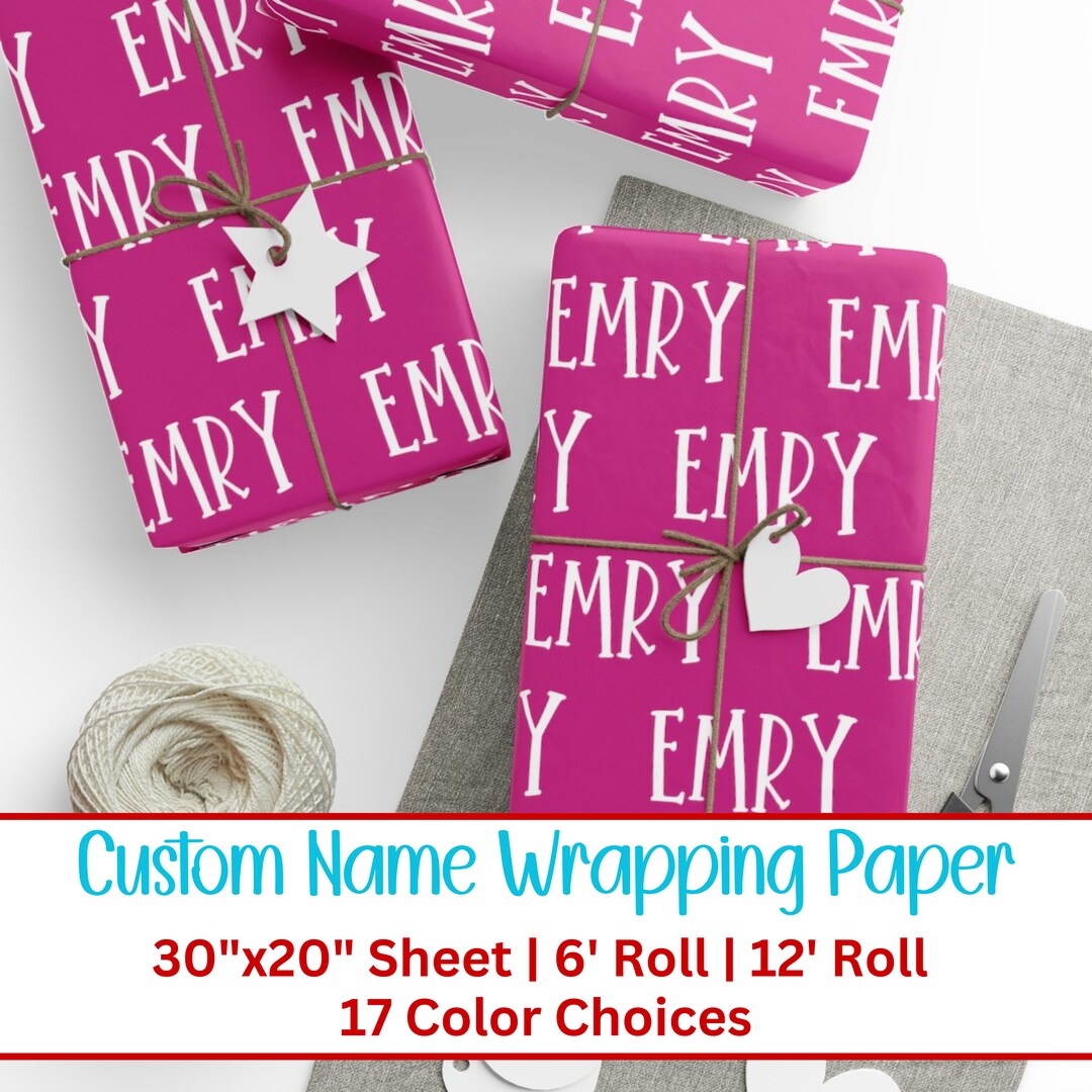 Personalized With Name Wrapping Paper | Personalized Birthday Present ...