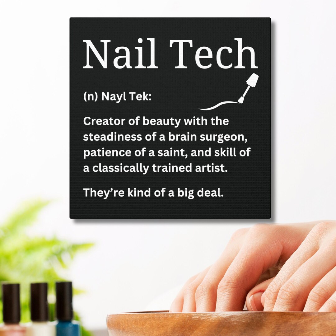 Nail Tech Sign Funny Nail Tech Appreciation Art Miracle Workers Nail ...