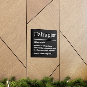 Hairapist Shop Sign Print on Canvas Salon Art Hair Dresser Sign Hair ...