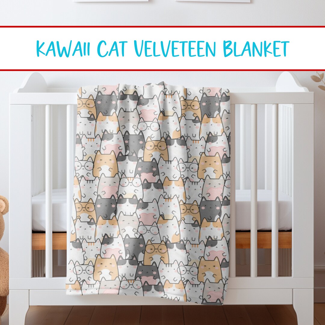 Funny Cats Blanket | Cute Cats Velveteen Plush Blanket | Soft Blanket ...