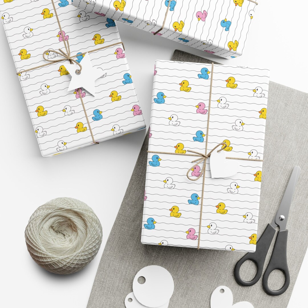 Rubber Duck Baby Shower Wrapping Paper | Duck Wrapping Paper | Wrapper ...