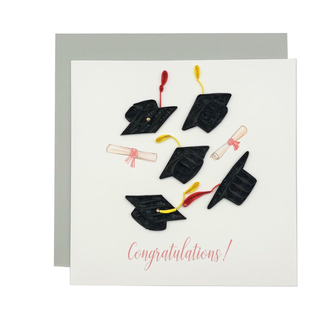 Graduation Congratulations Card Handmade Quilling Greeting Card - Etsy