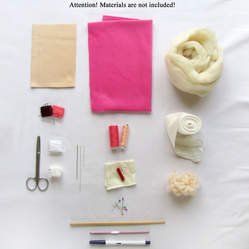 11 Inch/28 Cm Waldorf Swaddle Doll. PDF Sewing Pattern and Tutorial. DIY Steiner Sleeping Doll ...