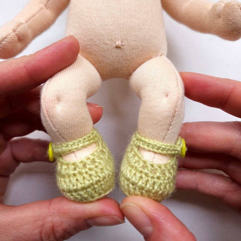 3 Sizes Waldorf Doll Crochet Booties PDF Crochet Patterns and Step-by ...