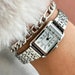 Elegant Vintage Minimalist Silver Women's Watch Square Design Watch for ...