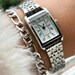 Elegant Vintage Minimalist Silver Women's Watch Square Design Watch for ...