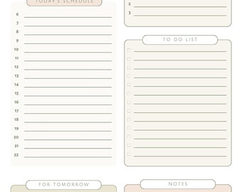 Daily Planner, Editable Canva Template; Minimal Floral Daily Planner ...