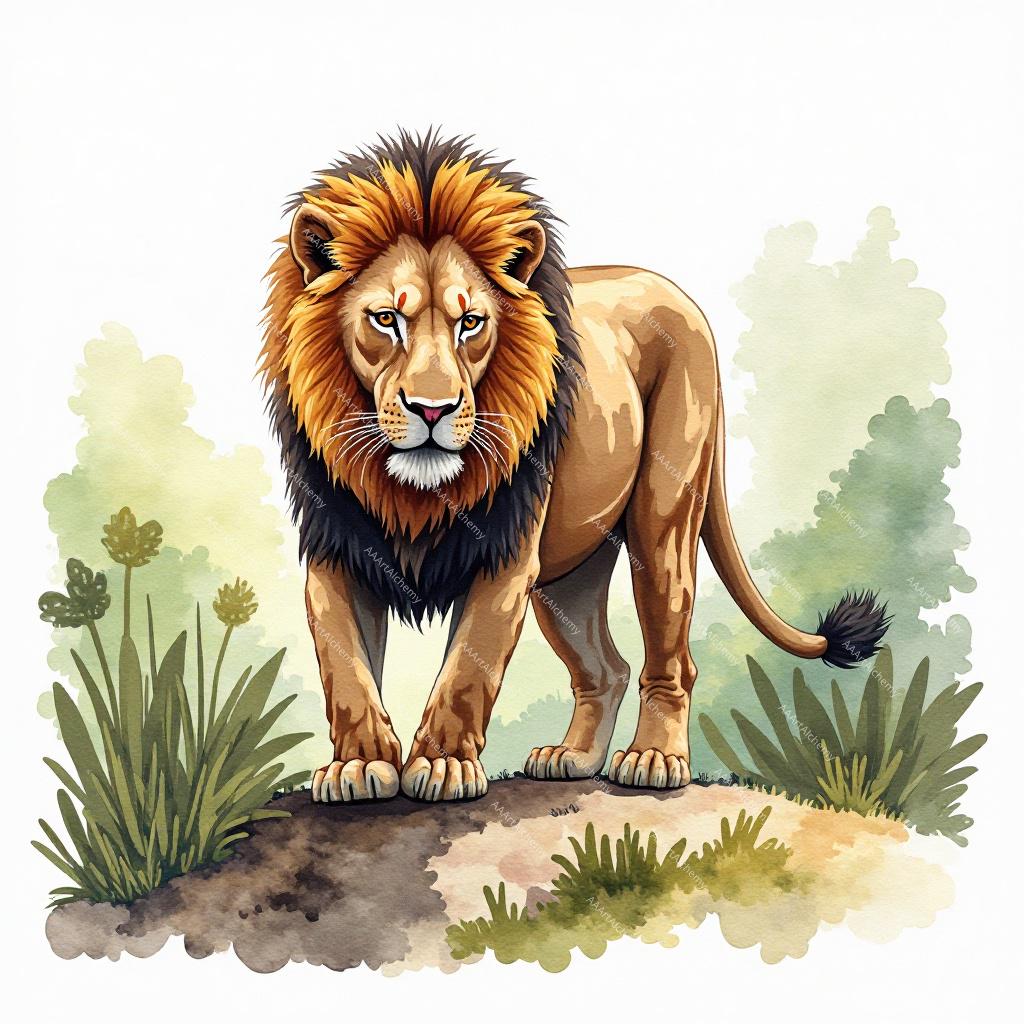 15 Clipart, Printable Watercolor Clipart, Lion, Wild Animal, High ...