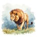 15 Clipart, Printable Watercolor Clipart, Lion, Wild Animal, High ...