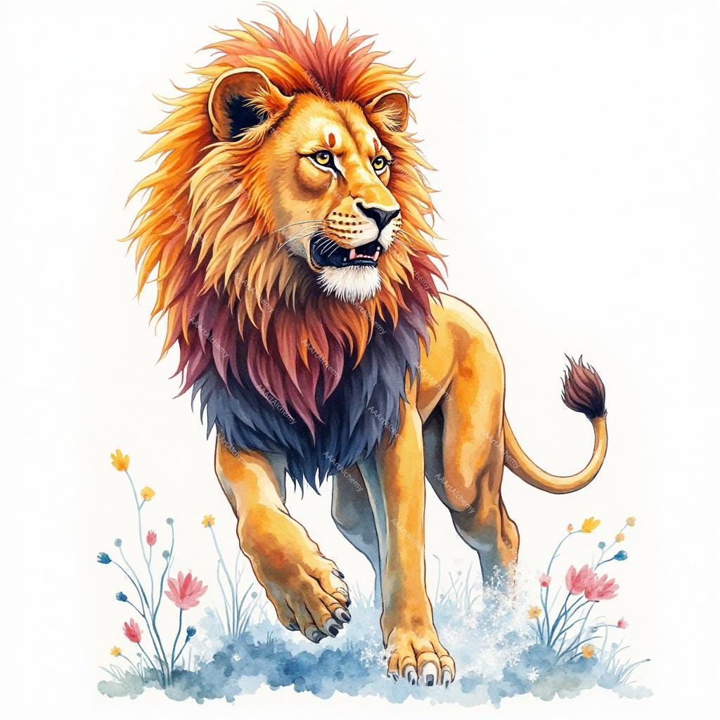 15 Clipart, Printable Watercolor Clipart, Lion, Wild Animal, High ...