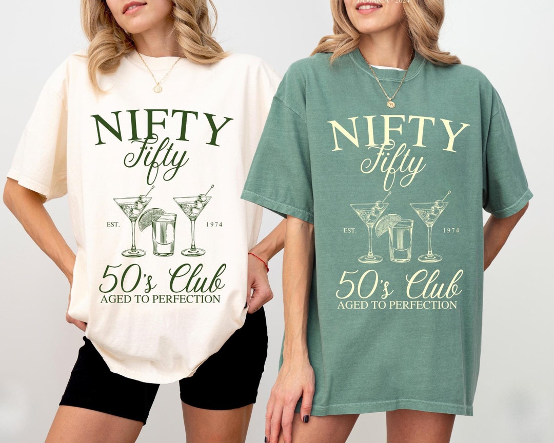 Nifty Fifty Birthday Shirt, Custom 50th Birthday Social Club Cocktail ...