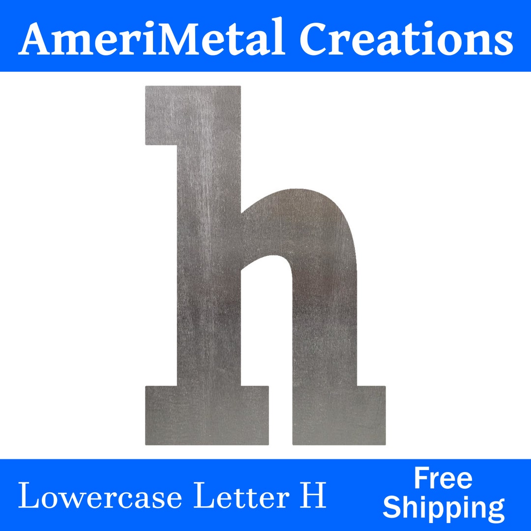 Lowercase Letter H Metal Cutout Shape, Wall Art Decoration for Home ...