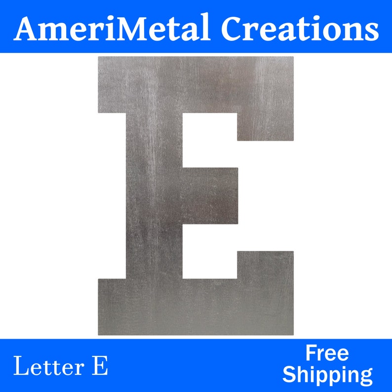 Letter E Metal Cutout Shape, Wall Art Decoration for Home, Farmhouse ...