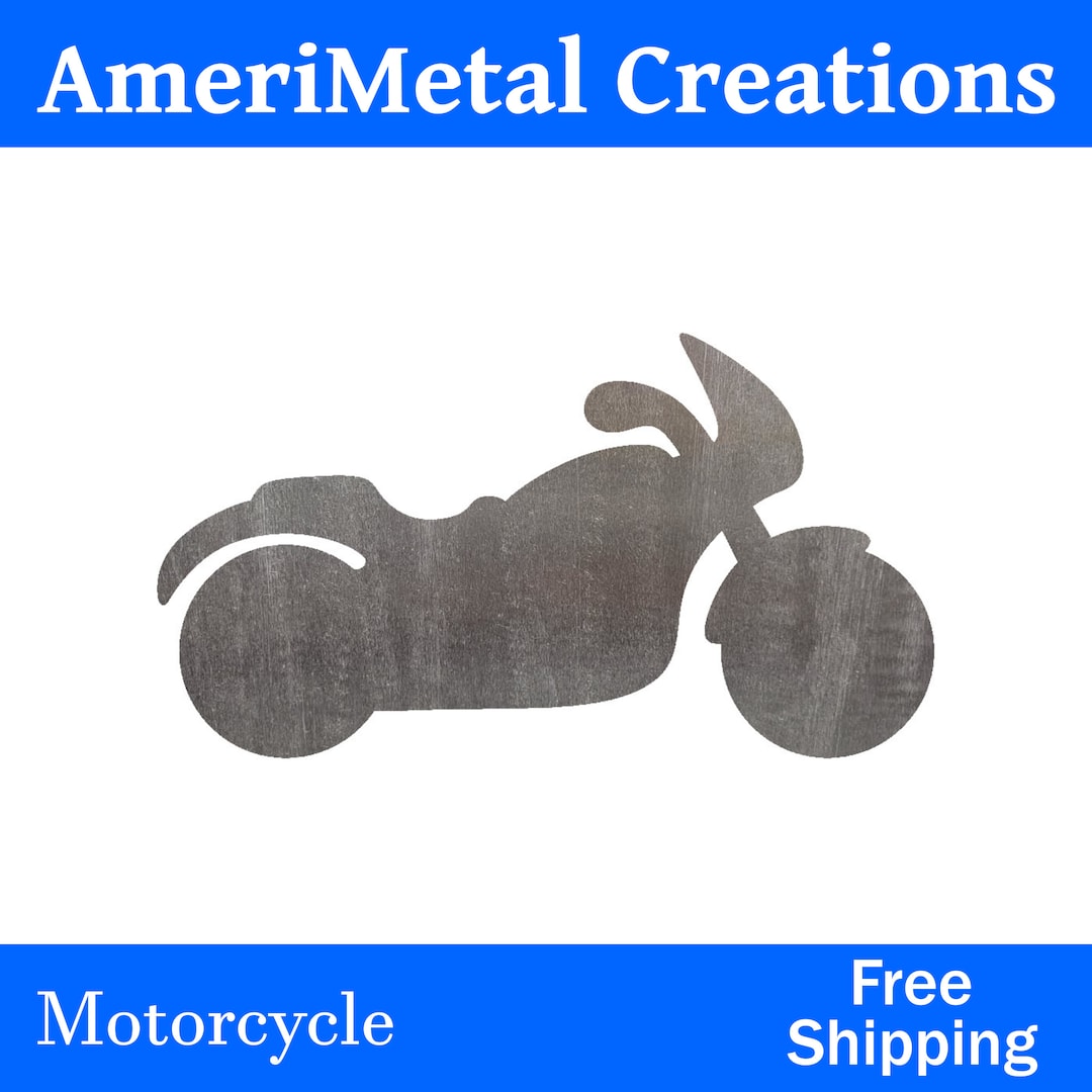 Motorcycle Metal Cutout Shape, Wall Art Decoration for Home, Farmhouse ...