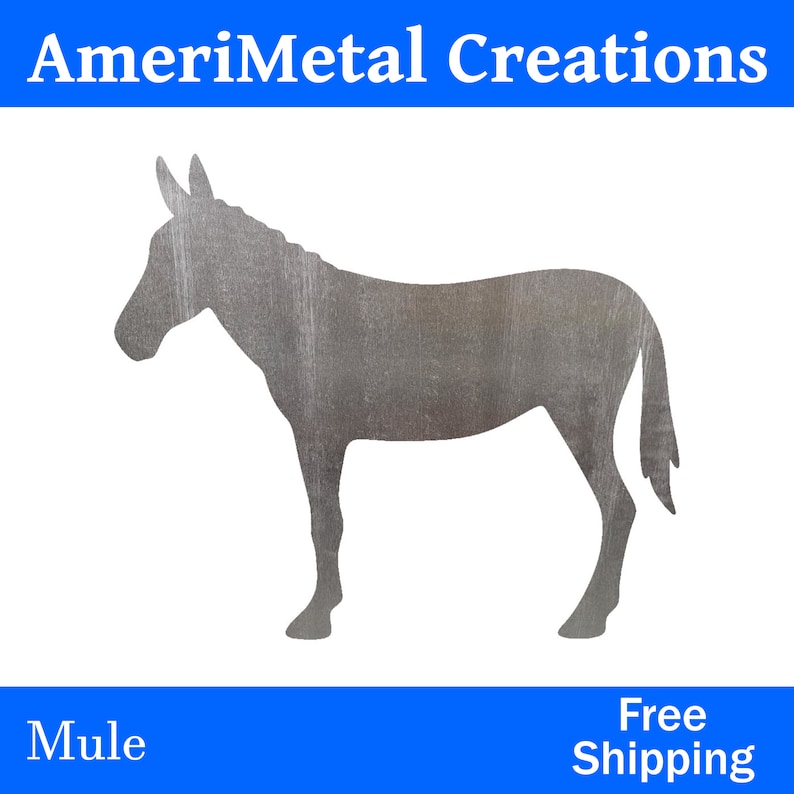 Mule Metal Cutout Shape, Wall Art Decoration for Home, Farmhouse Style ...