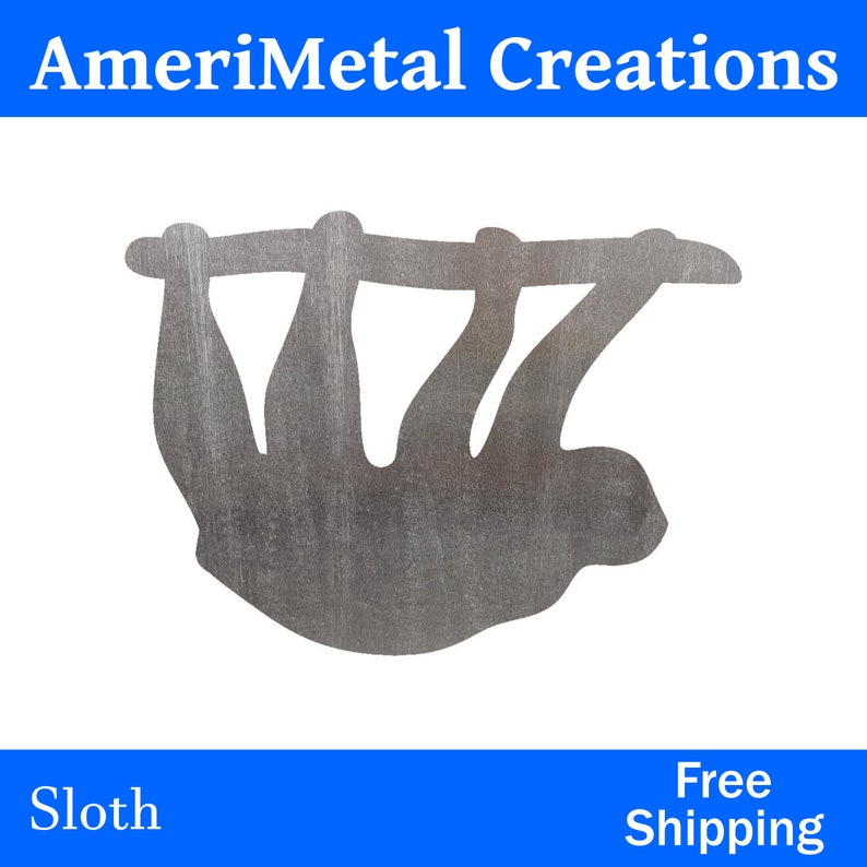 Sloth Metal Cutout Shape, Wall Art Decoration for Home, Farmhouse Style ...