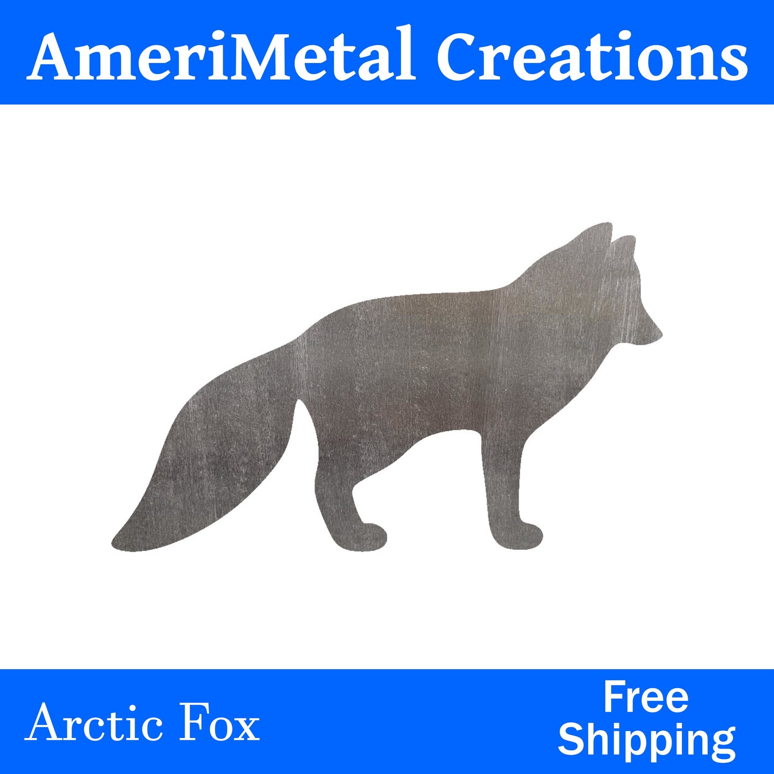 Arctic Fox Metal Cutout Shape, Wall Art Decoration for Home, Farmhouse ...