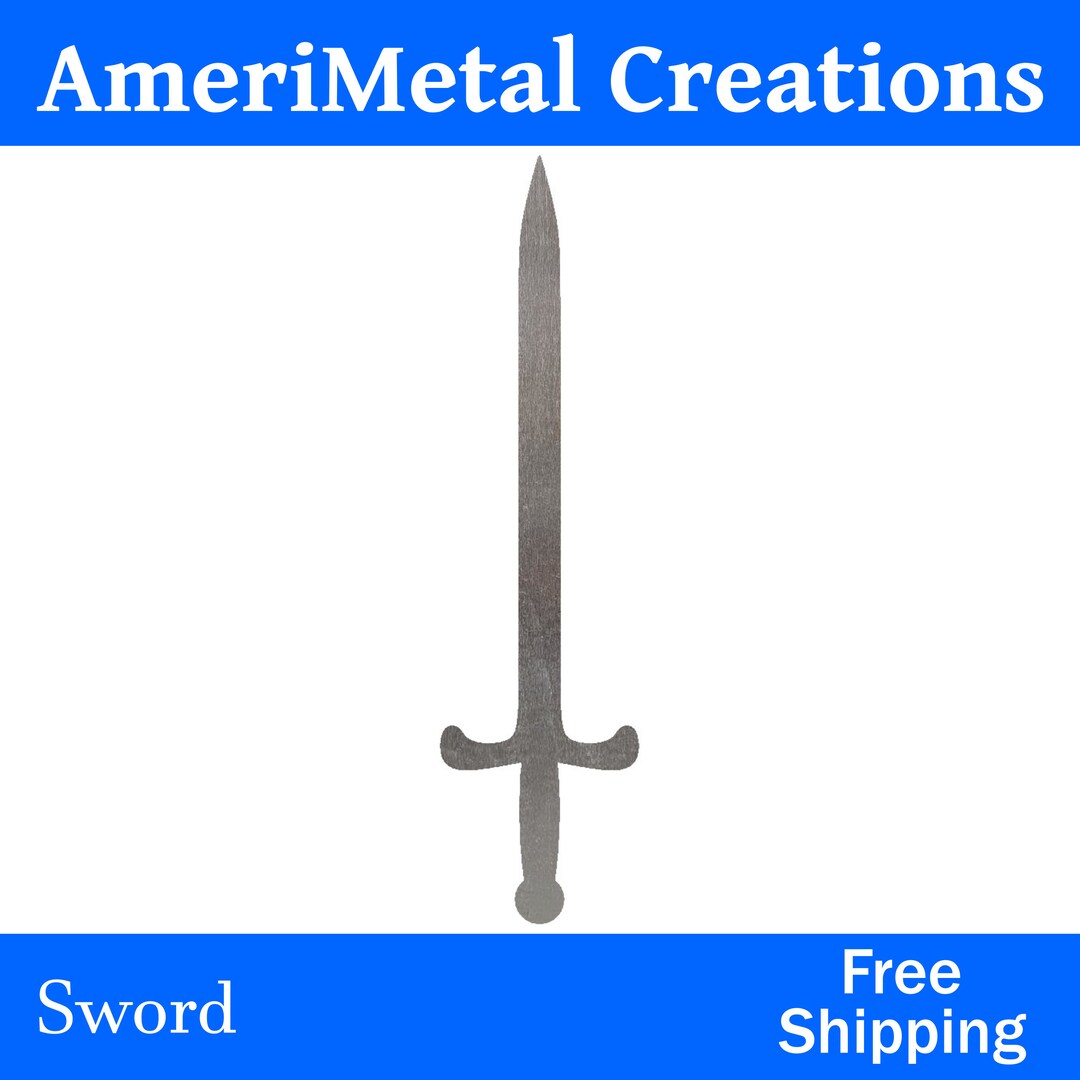 Sword Metal Cutout Shape, Wall Art Decoration for Home, Farmhouse Style ...