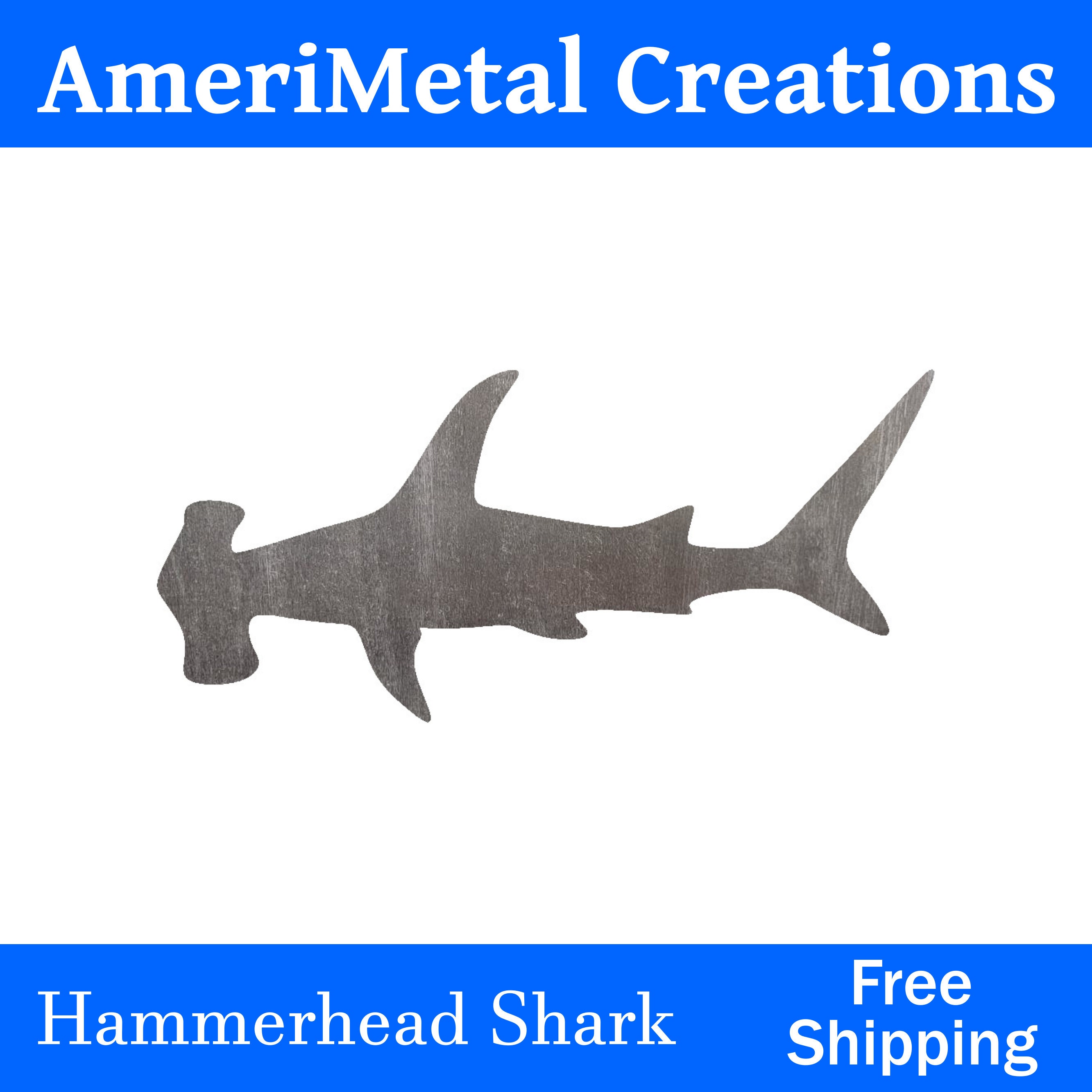 Hammerhead Shark Metal Cutout Shape, Wall Art Decoration for Home ...