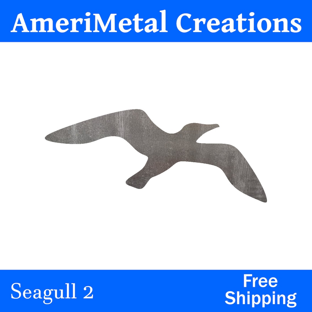Seagull 2 Metal Cutout Shape, Wall Art Decoration for Home, Farmhouse ...