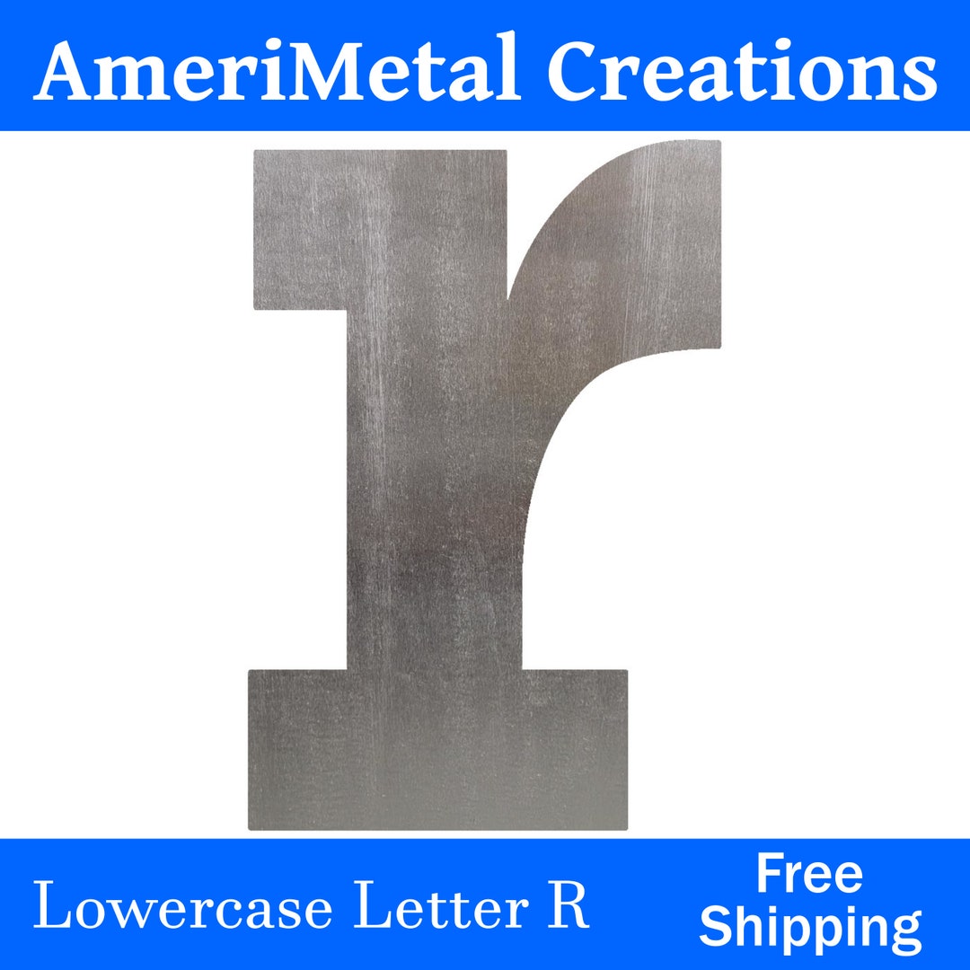 Lowercase Letter R Metal Cutout Shape, Wall Art Decoration for Home ...