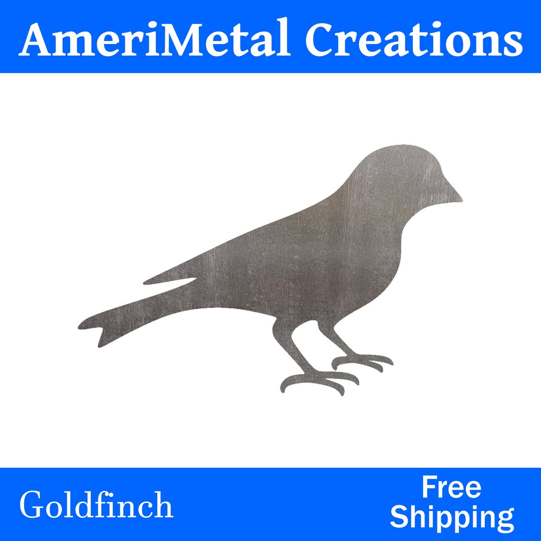 Goldfinch Metal Cutout Shape, Wall Art Decoration for Home, Farmhouse ...