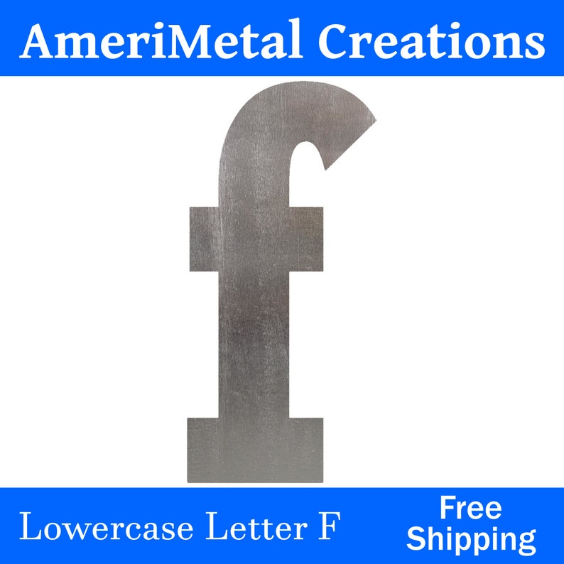 Lowercase Letter F Metal Cutout Shape, Wall Art Decoration for Home ...