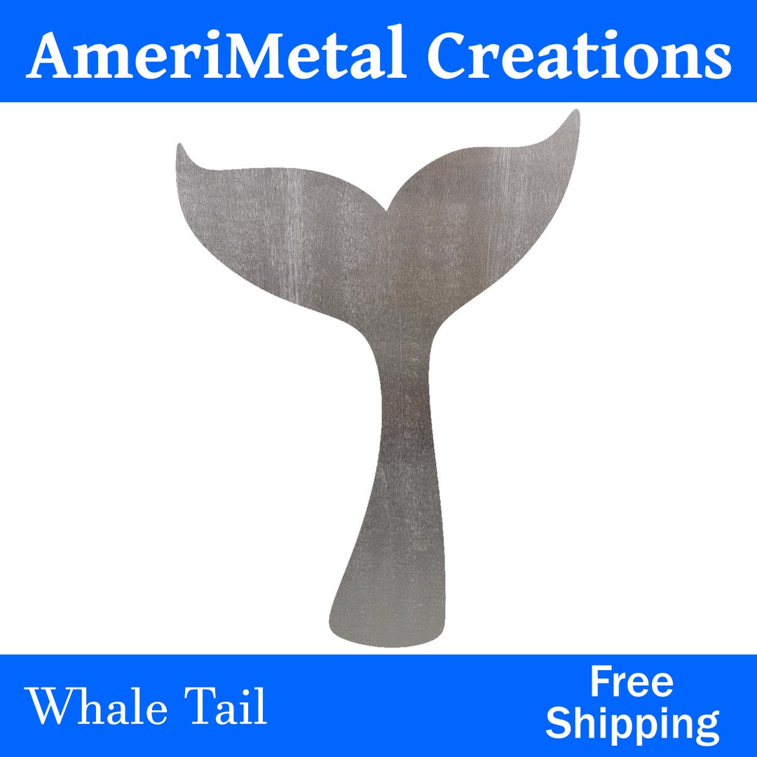 Whale Tail Metal Cutout Shape, Wall Art Decoration for Home, Farmhouse ...