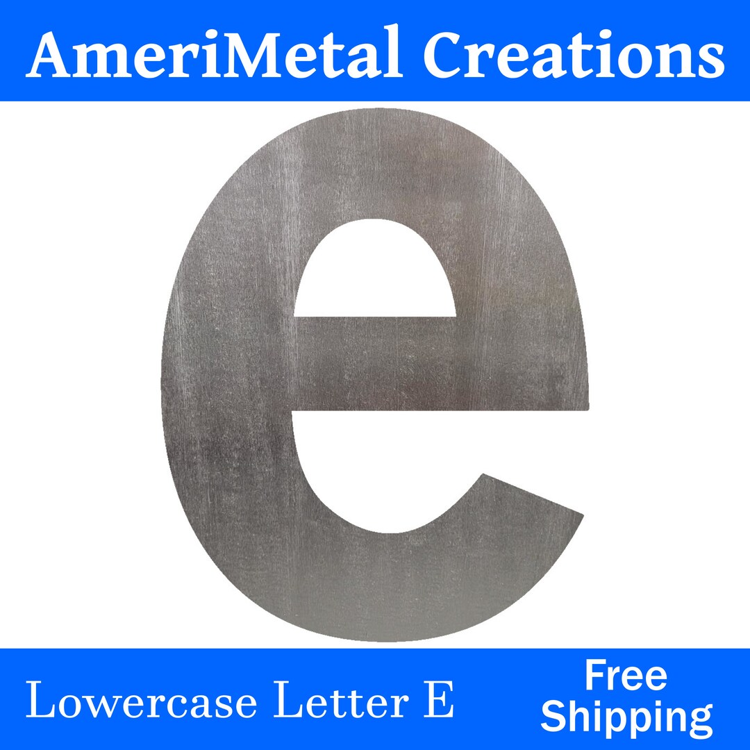 Lowercase Letter E Metal Cutout Shape, Wall Art Decoration for Home ...