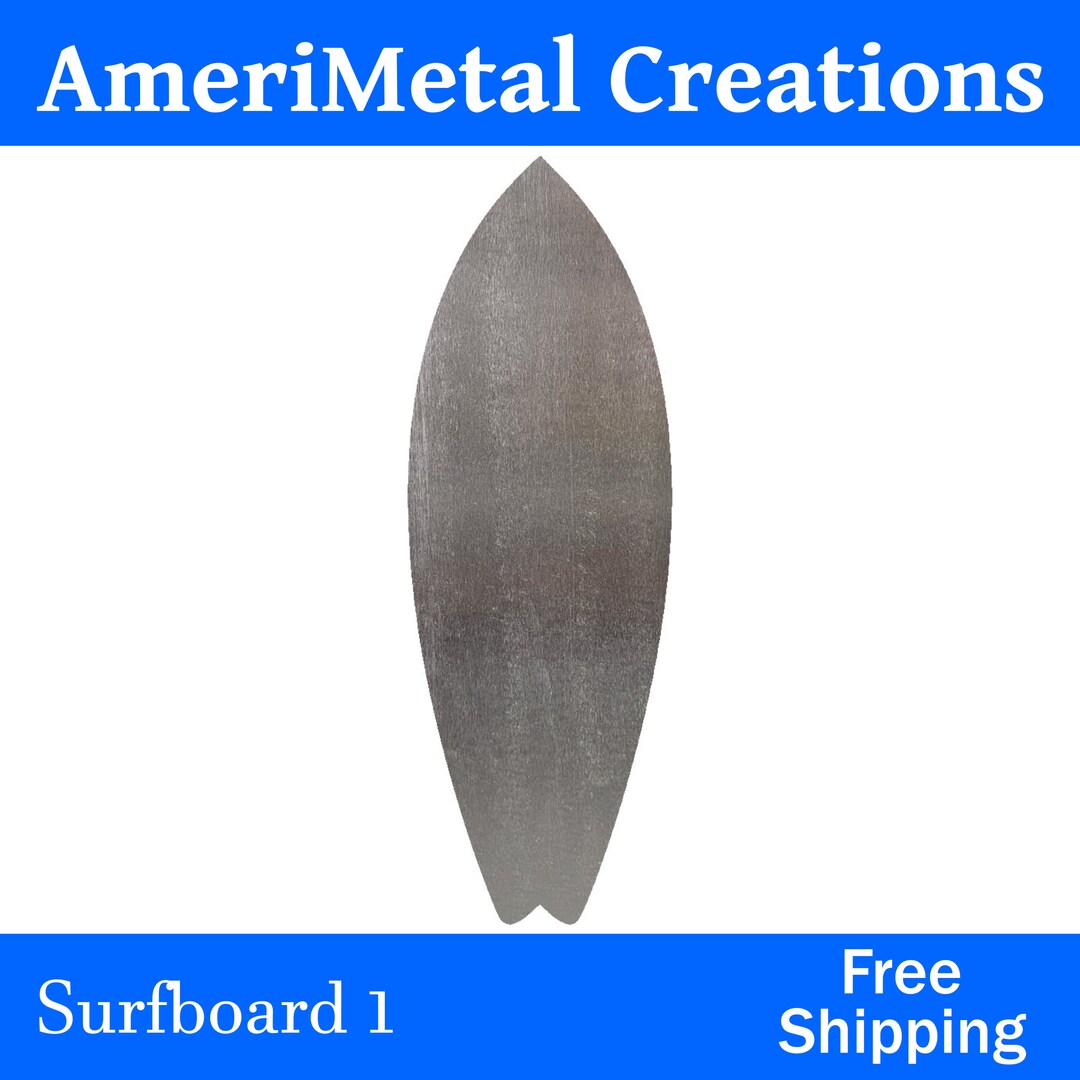 Surfboard 1 Metal Cutout Shape, Wall Art Decoration for Home, Farmhouse ...