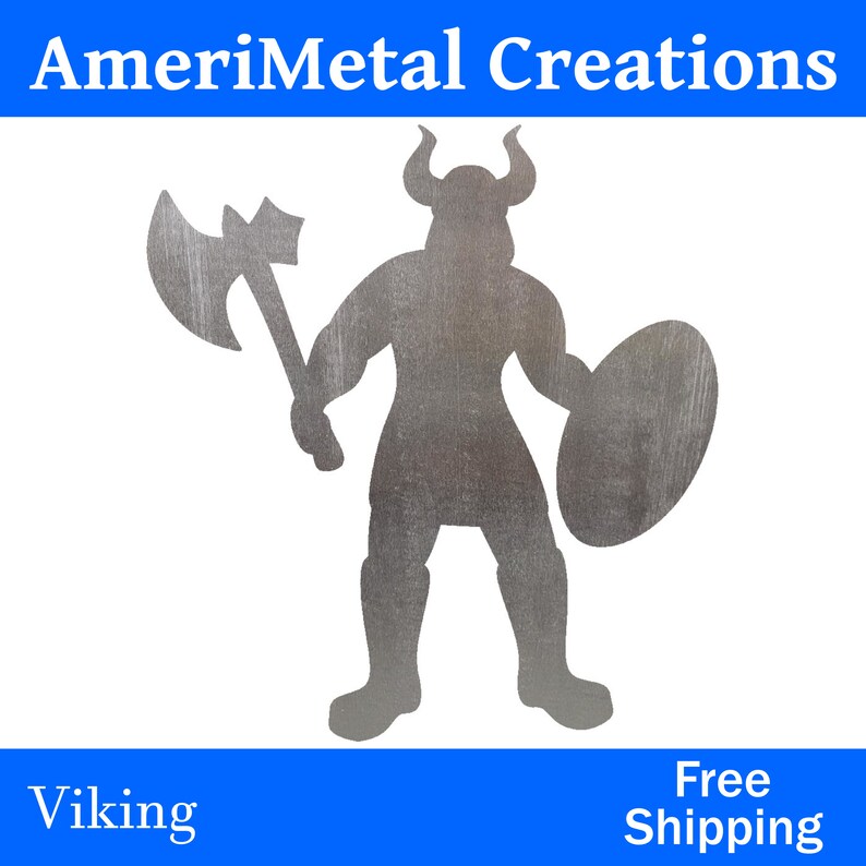 Viking Metal Cutout Shape, Wall Art Decoration for Home, Farmhouse ...
