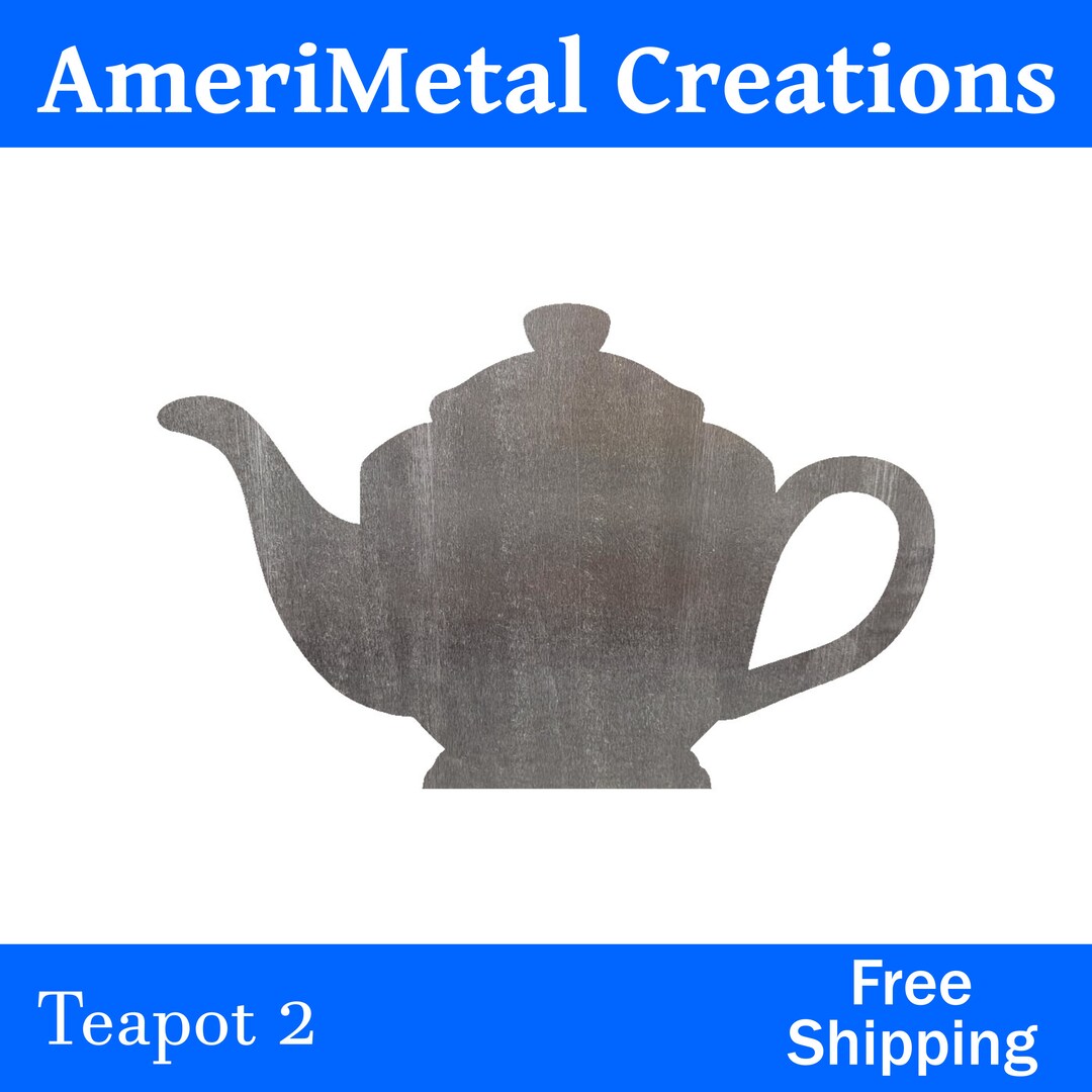 Teapot 1 Metal Cutout Shape, Wall Art Decoration for Home, Farmhouse ...