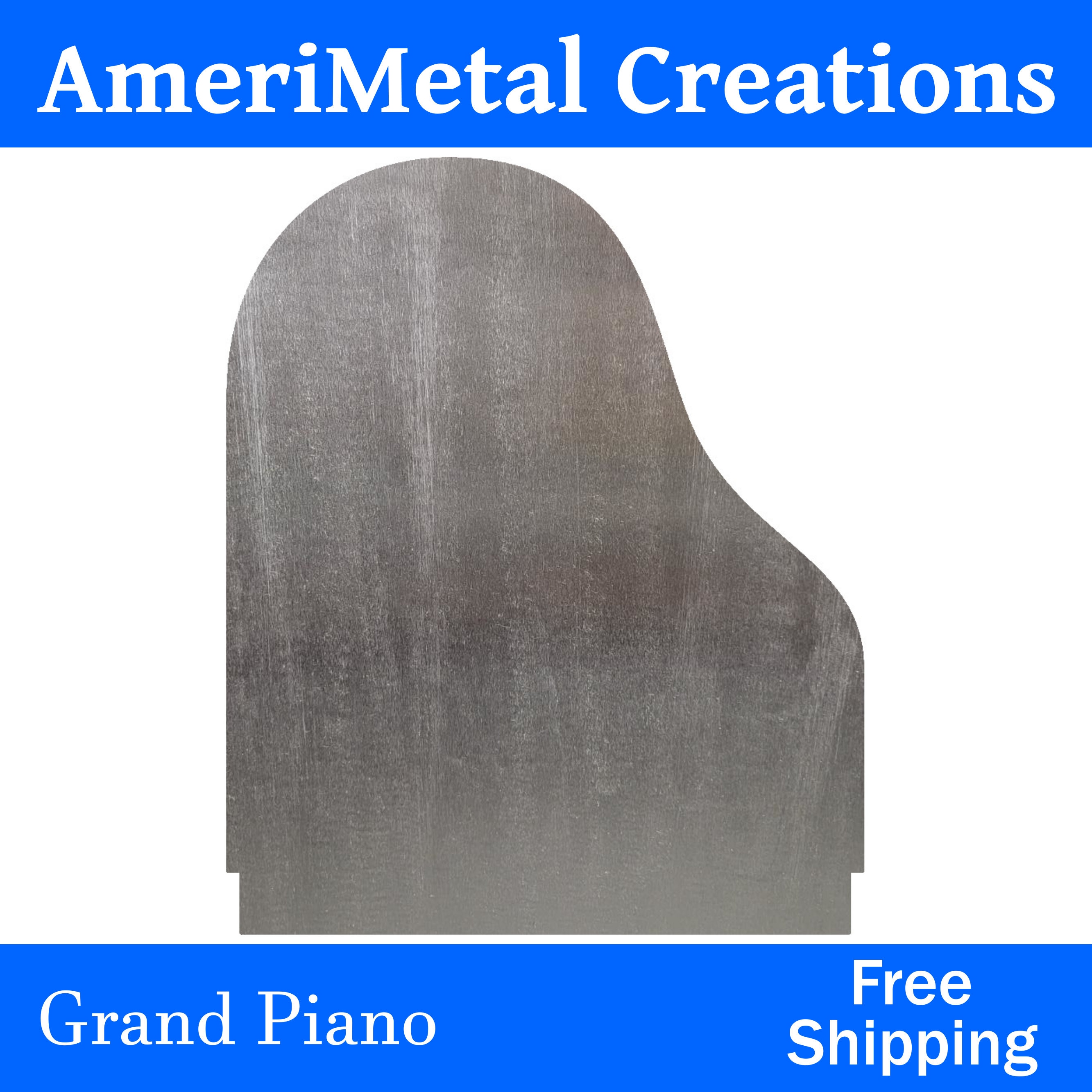 Grand Piano Metal Cutout Shape, Wall Art Decoration for Home, Farmhouse ...