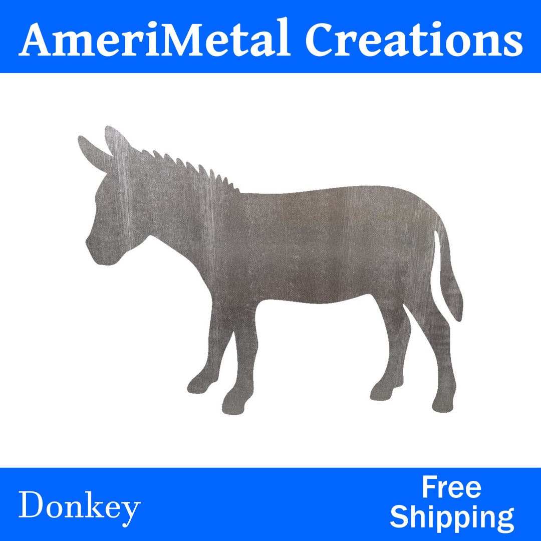 Donkey Metal Cutout Shape, Wall Art Decoration for Home, Farmhouse ...