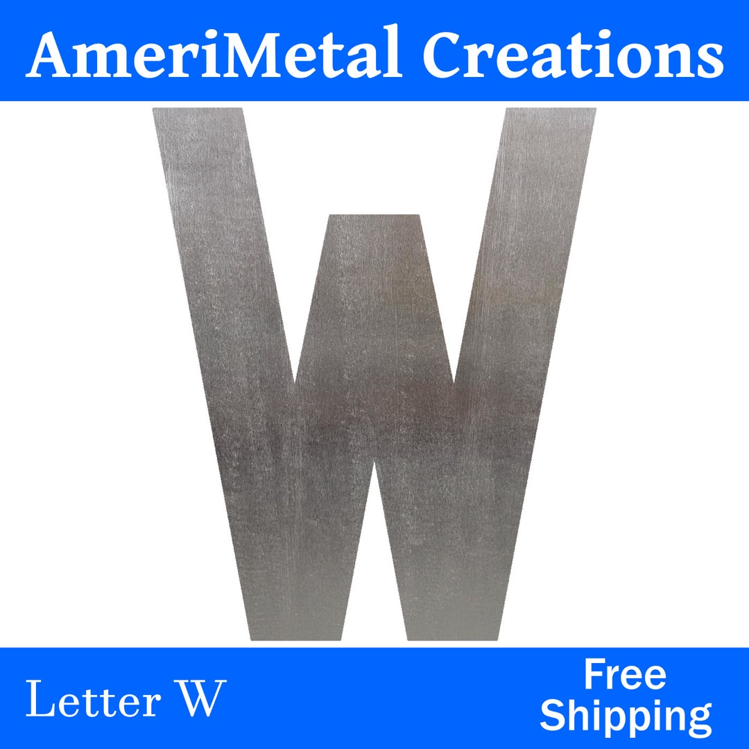 Letter W Metal Cutout Shape, Wall Art Decoration for Home, Farmhouse ...