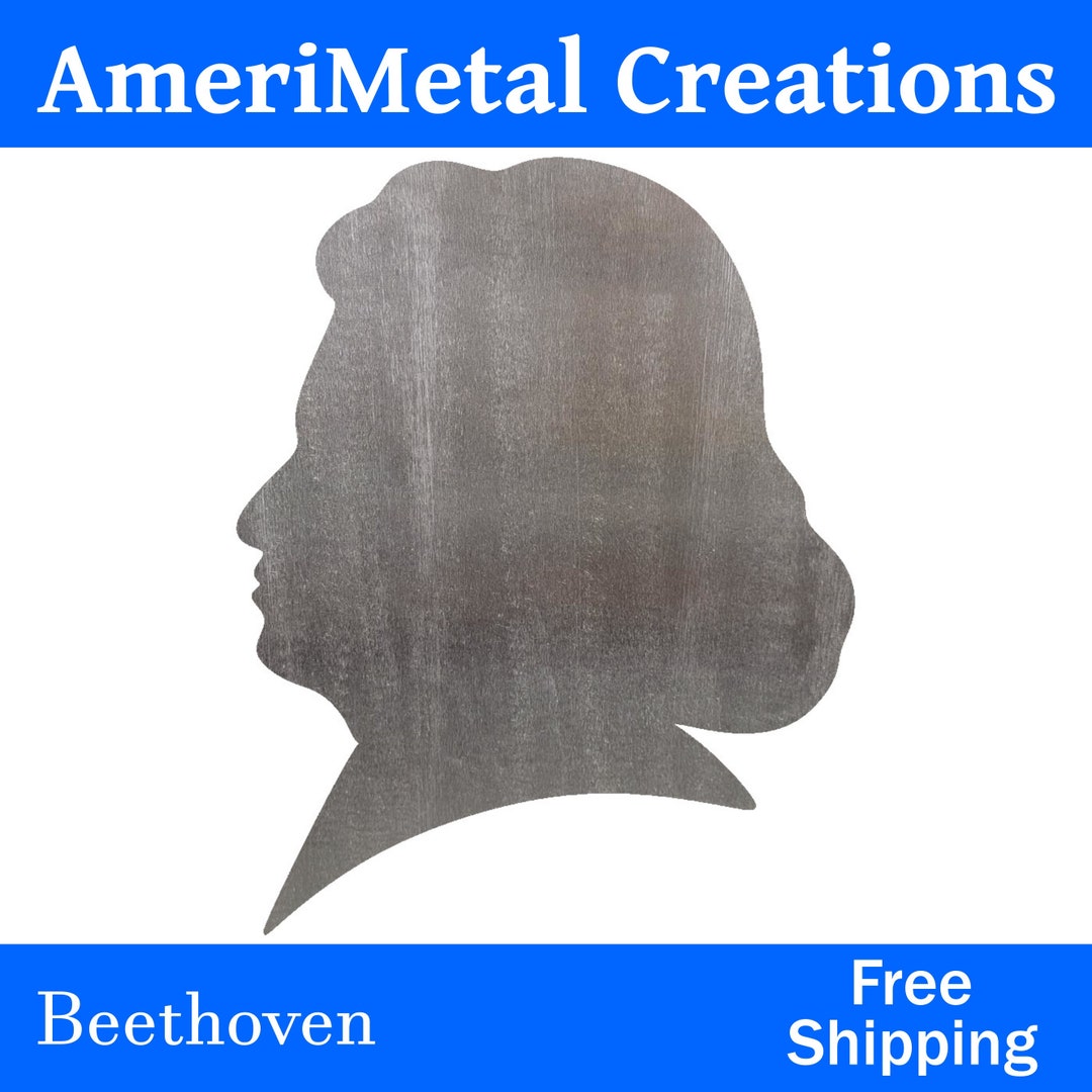Beethoven Metal Cutout Shape, Wall Art Decoration for Home, Farmhouse ...