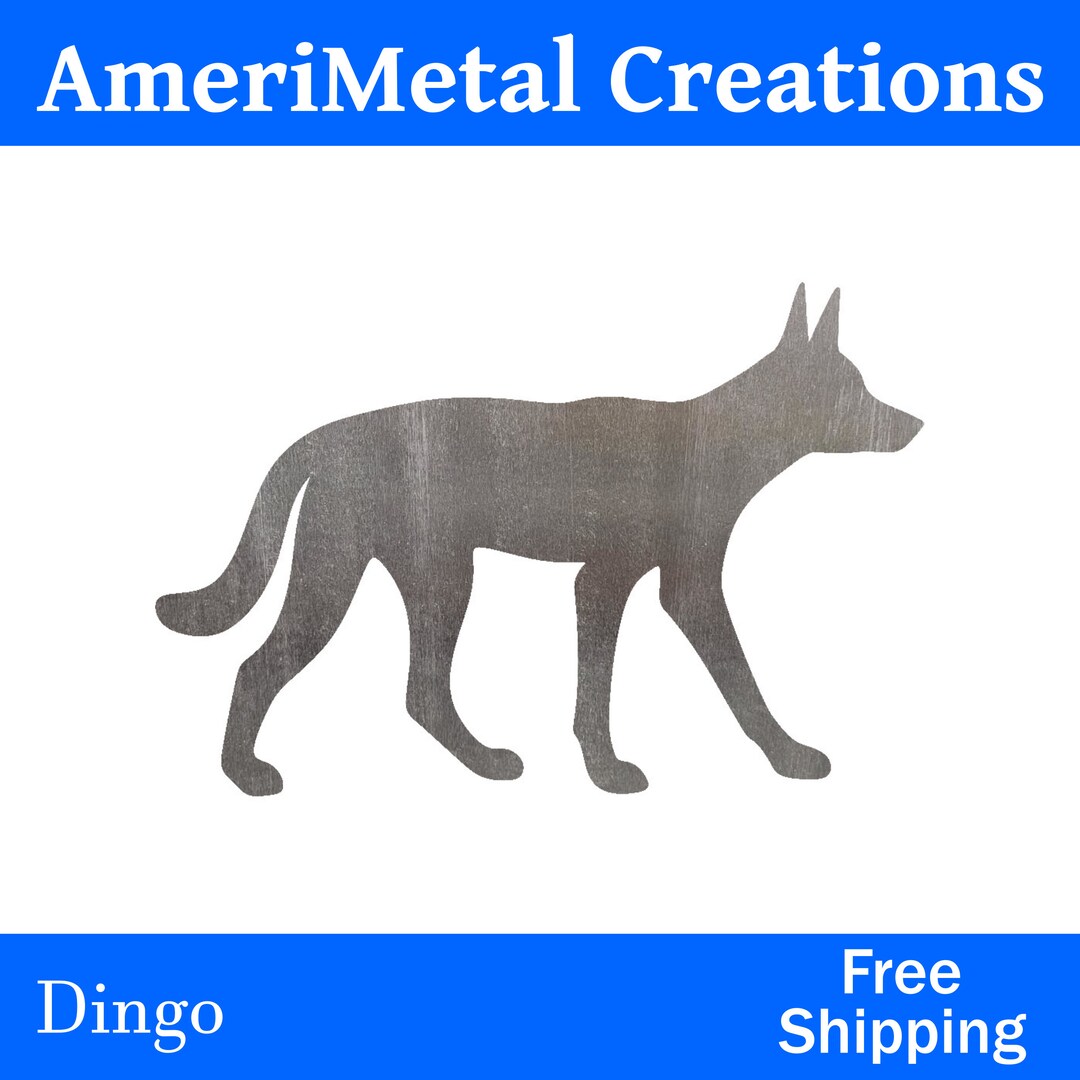 Dingo Metal Cutout Shape, Wall Art Decoration for Home, Farmhouse Style ...