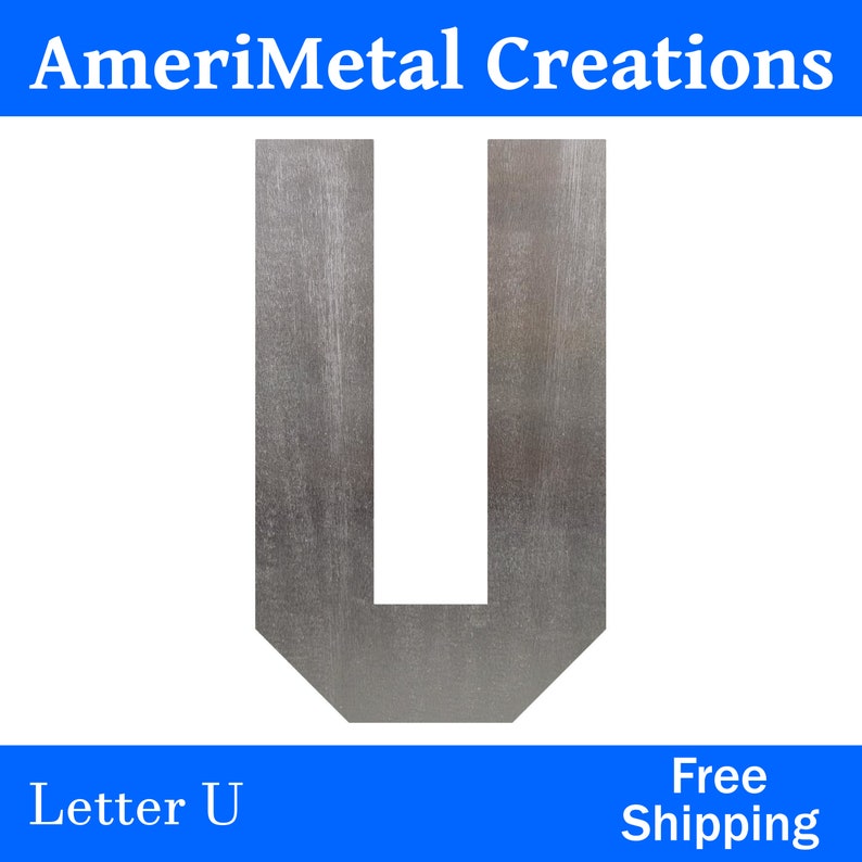 Letter U Metal Cutout Shape, Wall Art Decoration for Home, Farmhouse ...