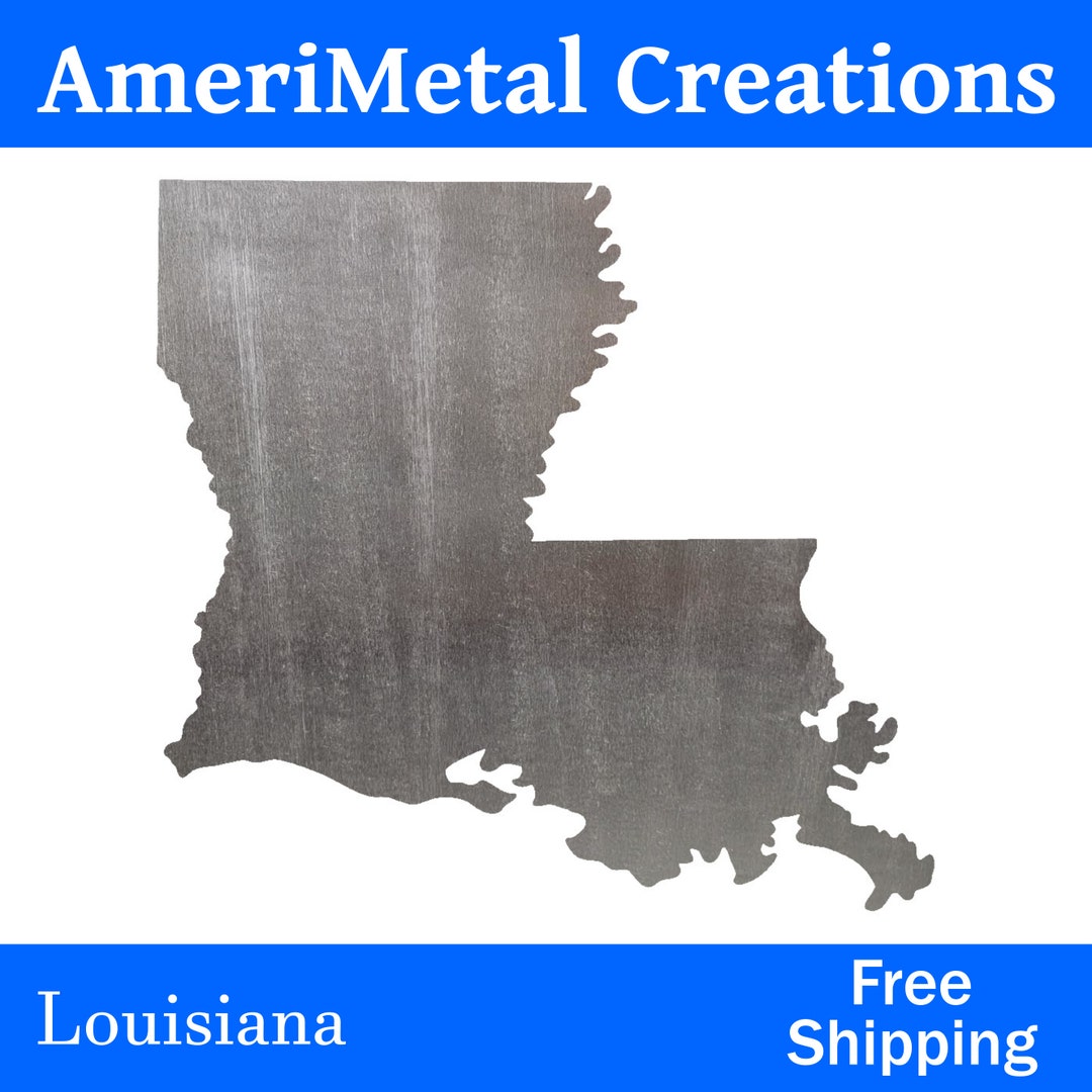 Louisiana Metal Cutout Shape, Wall Art Decoration for Home, Farmhouse ...
