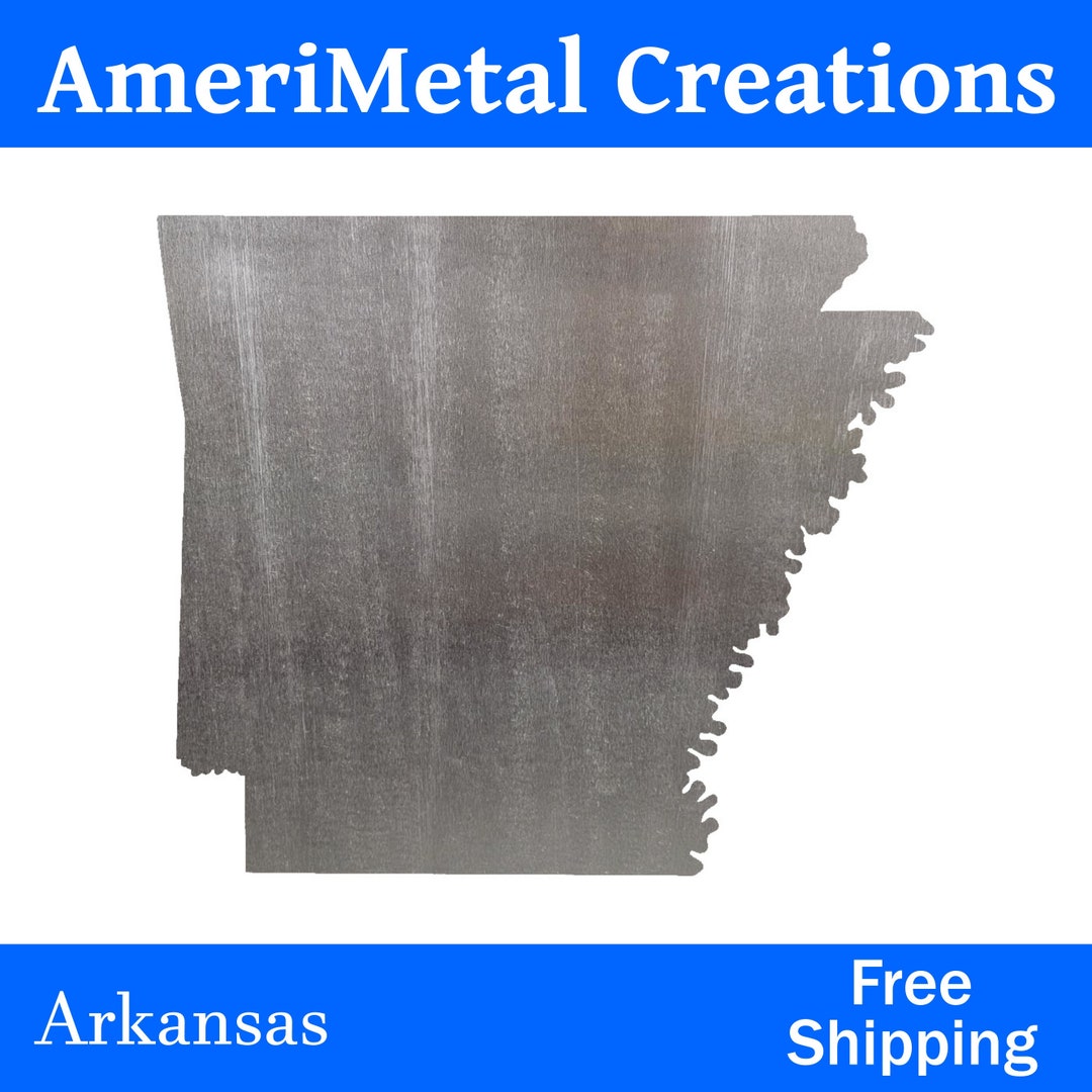 Arkansas Metal Cutout Shape, Wall Art Decoration for Home, Farmhouse ...