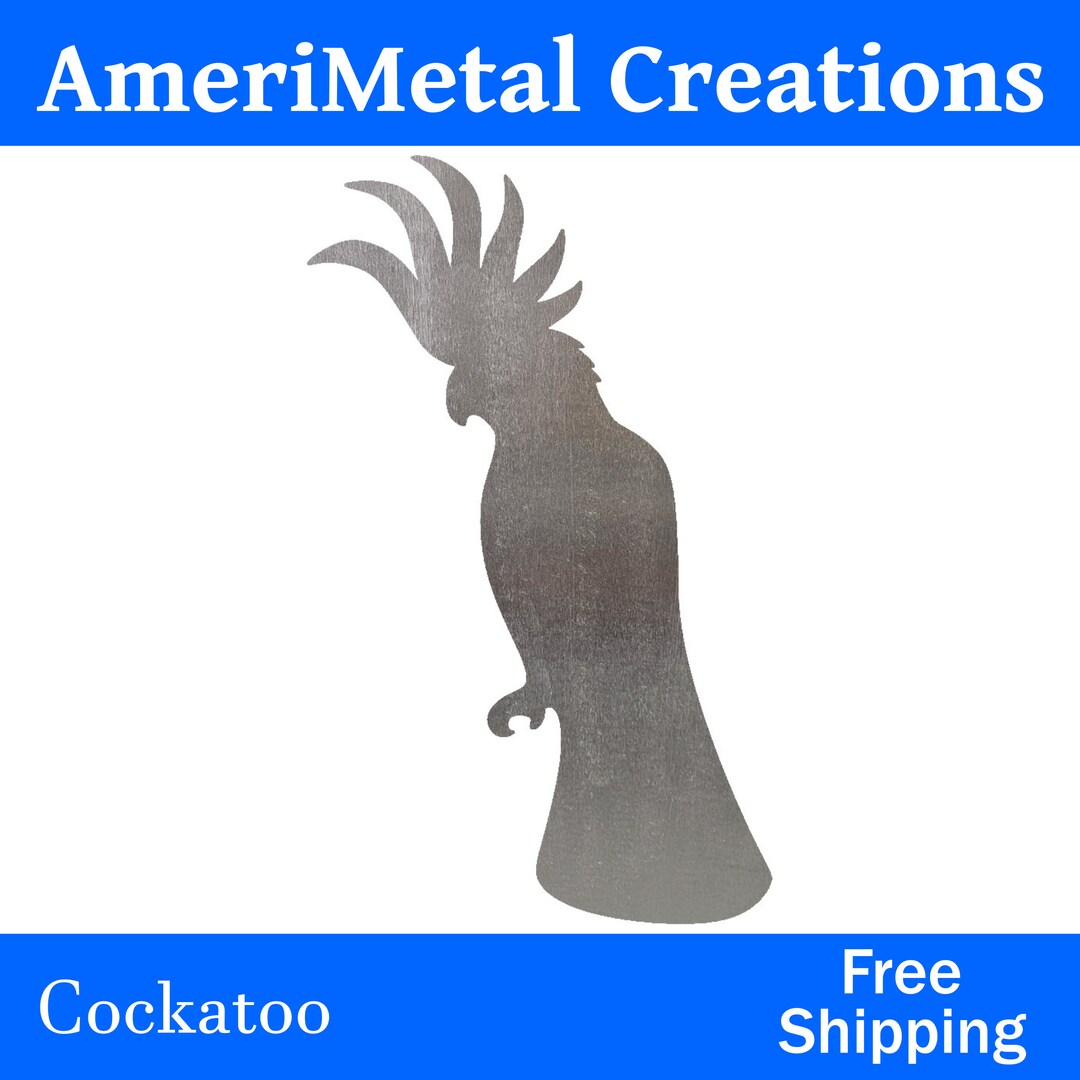 Cockatoo Metal Cutout Shape, Wall Art Decoration for Home, Farmhouse ...