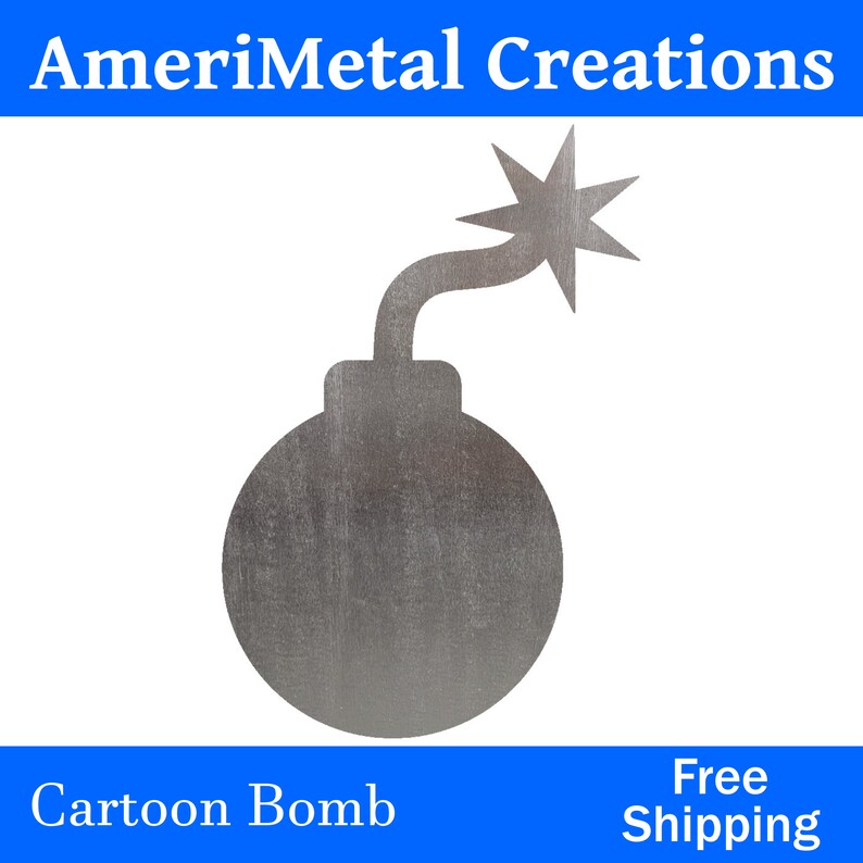 Cartoon Bomb Metal Cutout Shape, Wall Art Decoration for Home ...