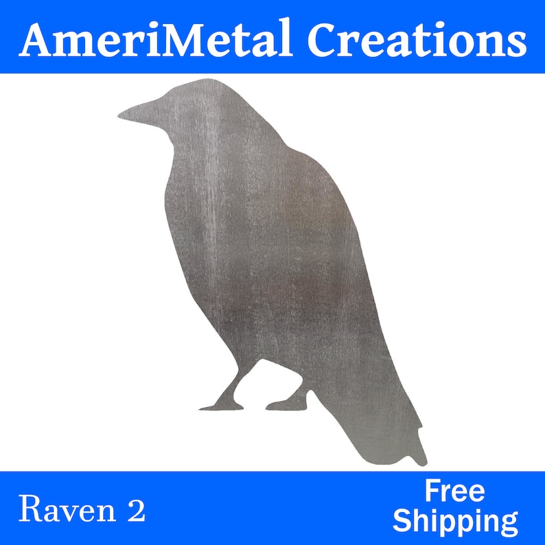 Raven 2 Metal Cutout Shape, Wall Art Decoration for Home, Farmhouse ...