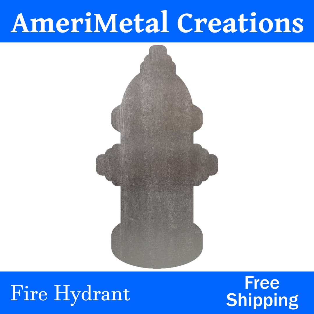 Fire Hydrant Metal Cutout Shape, Wall Art Decoration for Home ...