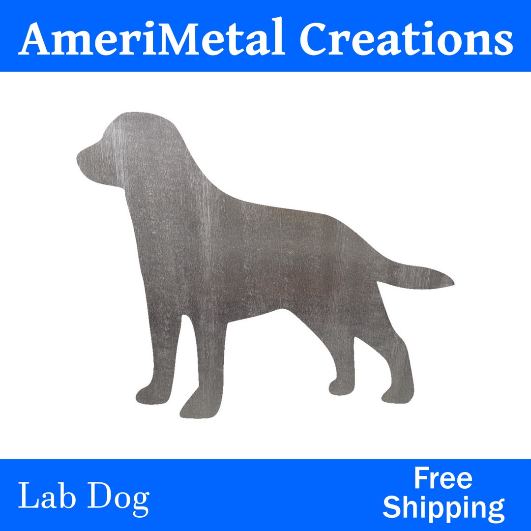 Lab Dog Metal Cutout Shape, Wall Art Decoration for Home, Farmhouse ...