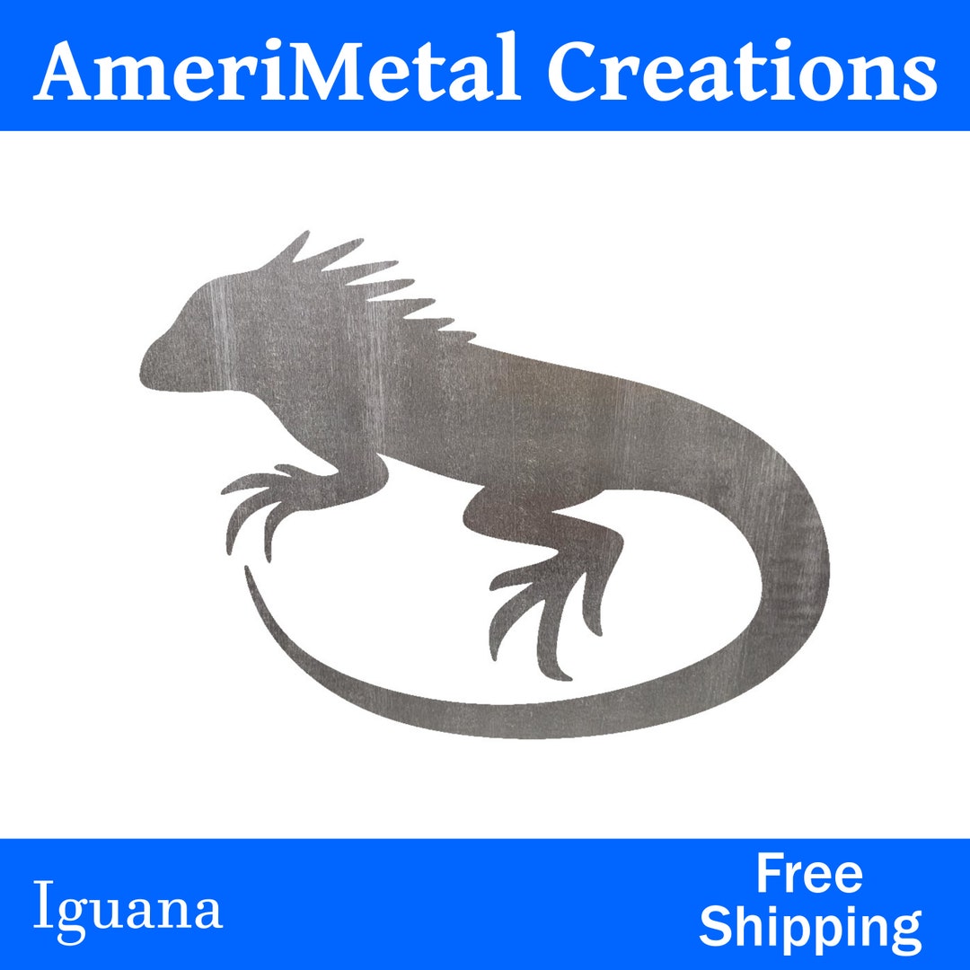 Iguana Metal Cutout Shape, Wall Art Decoration for Home, Farmhouse ...