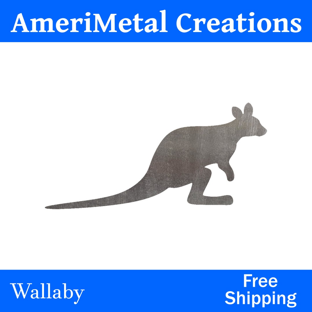 Wallaby Metal Cutout Shape, Wall Art Decoration for Home, Farmhouse ...