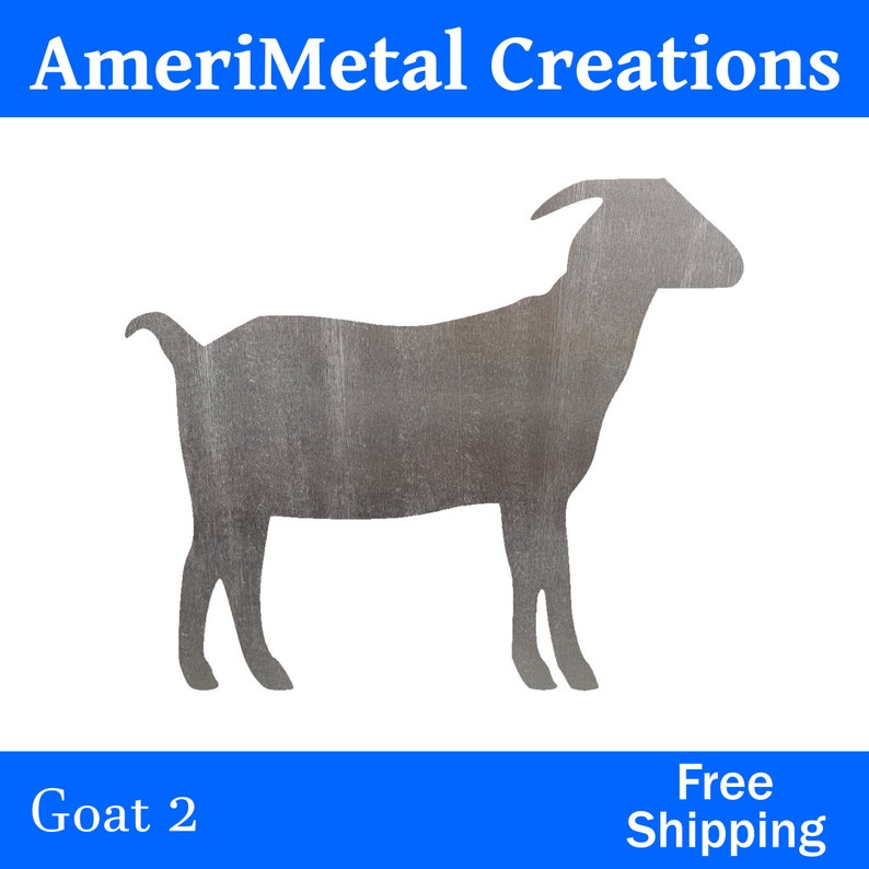 Goat 2 Metal Cutout Shape, Wall Art Decoration for Home, Farmhouse ...