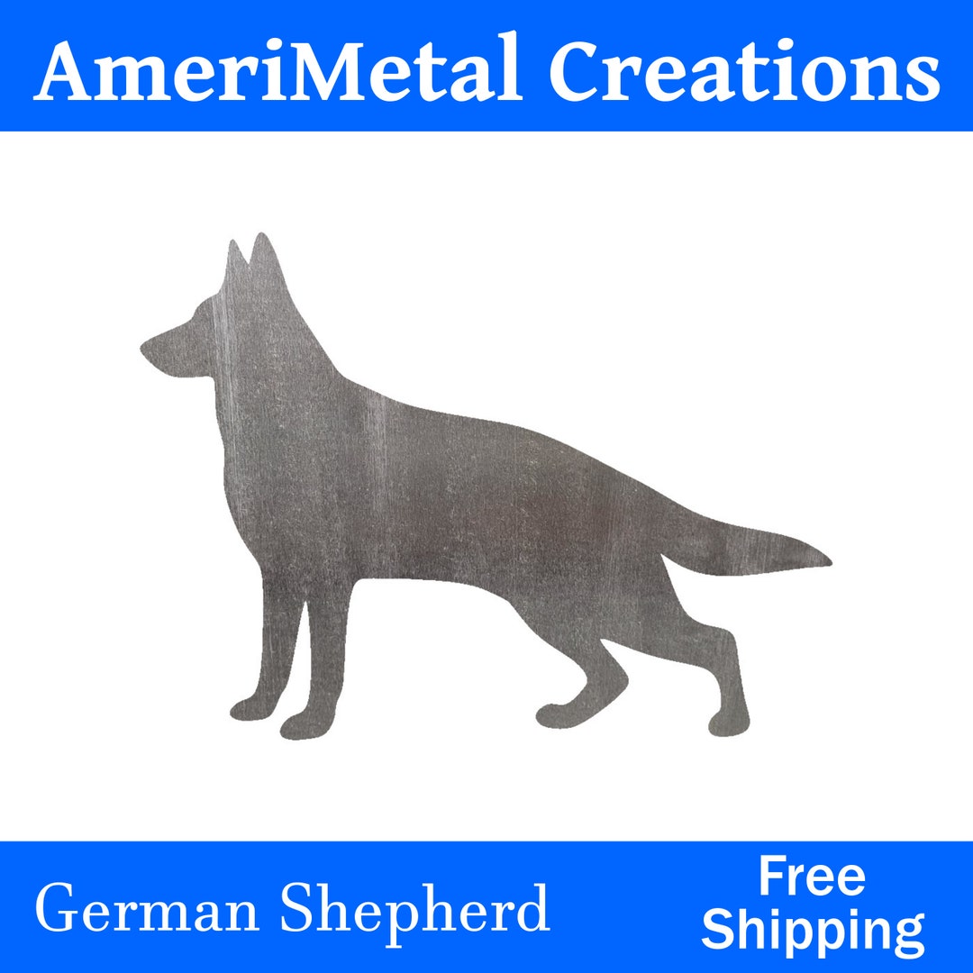 German Shepherd Metal Cutout Shape, Wall Art Decoration for Home ...